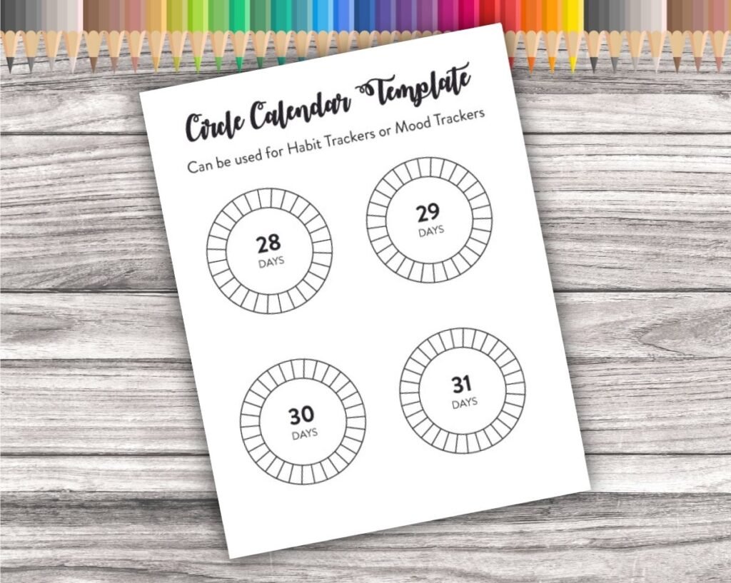 Circle Calendar Template | Sia Pretty Printables