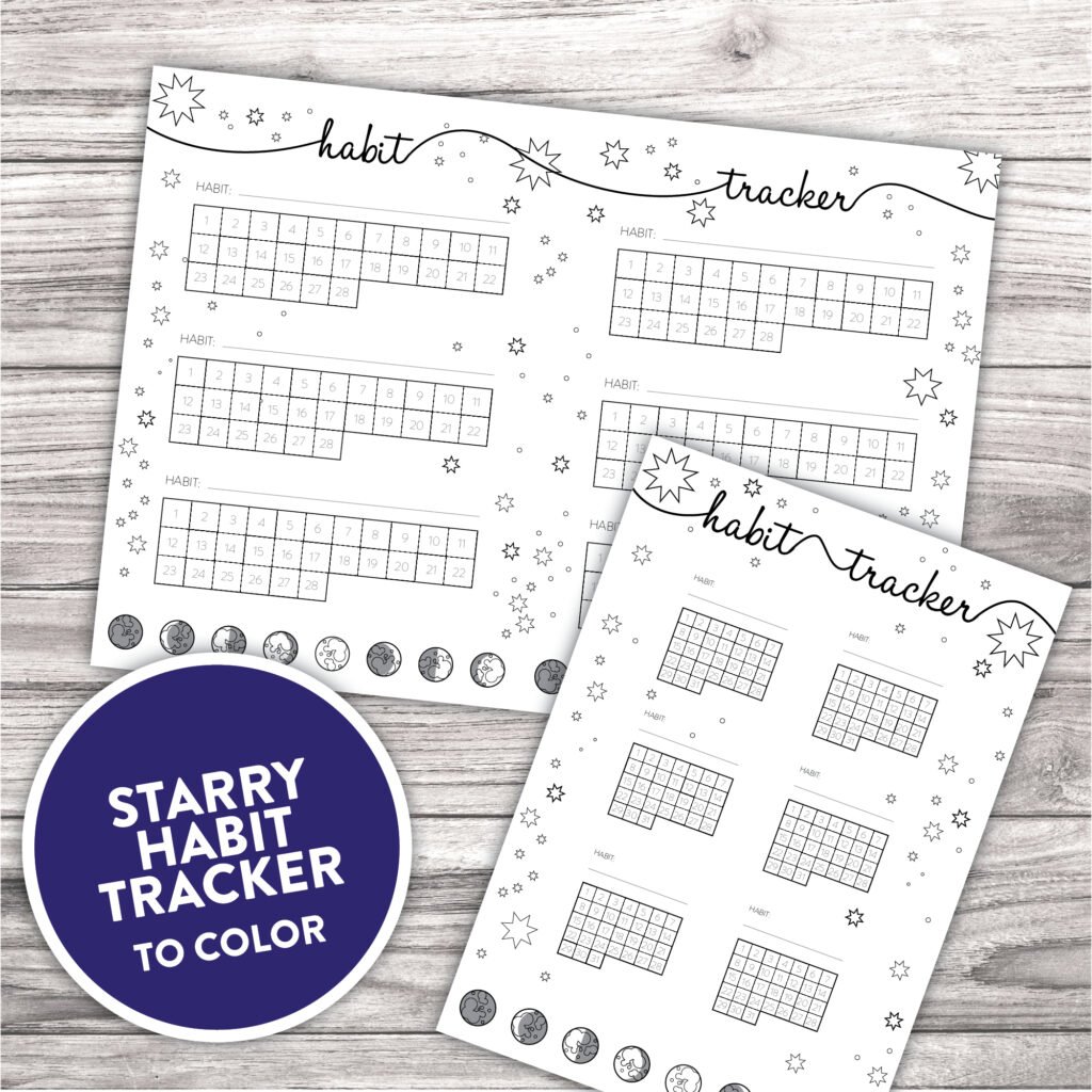 Printable Star Habit Tracker | Undated Habit Tracker for Bullet Journal ...
