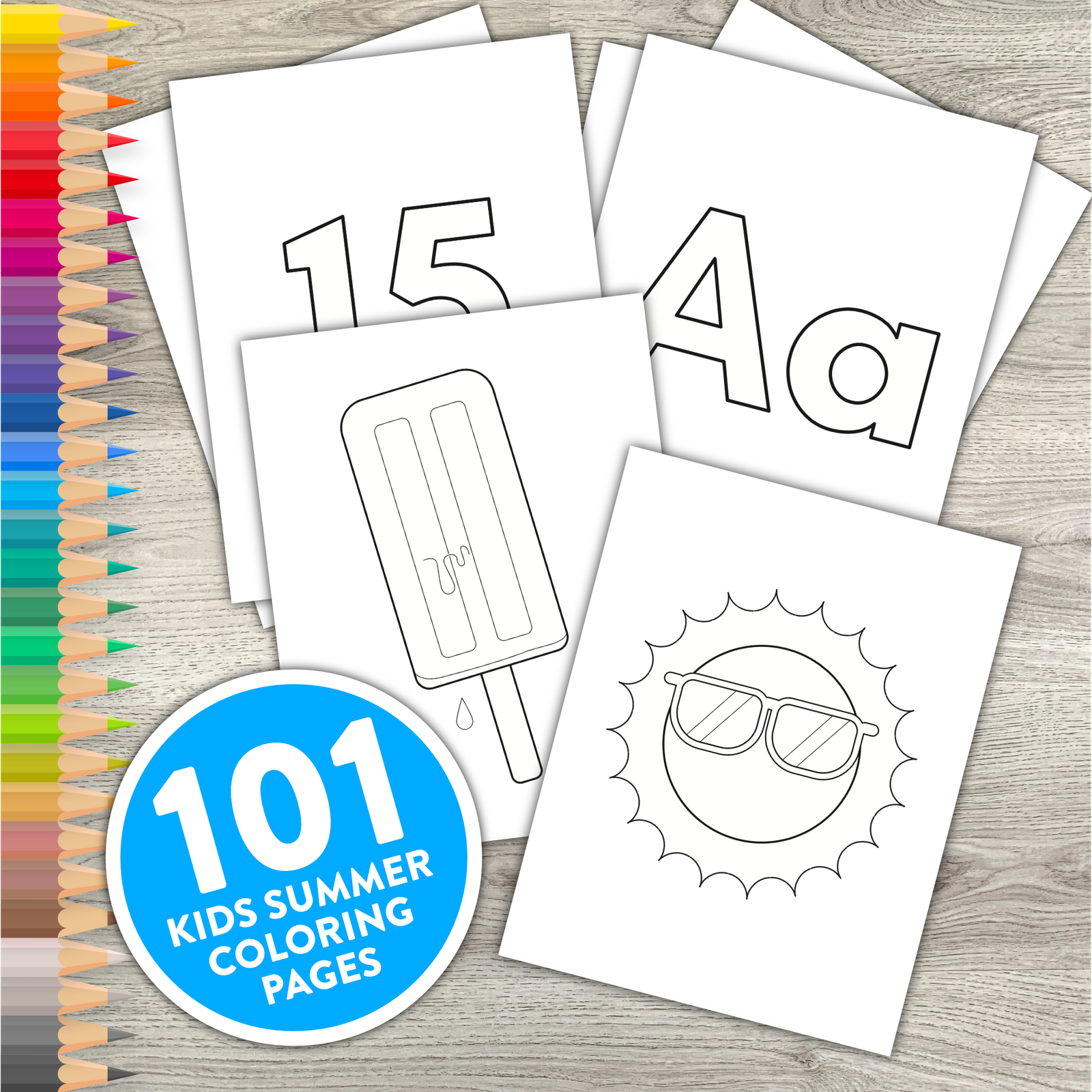 Kids’ Preschool Summer Themed Coloring and Activity Pages | Printable ...