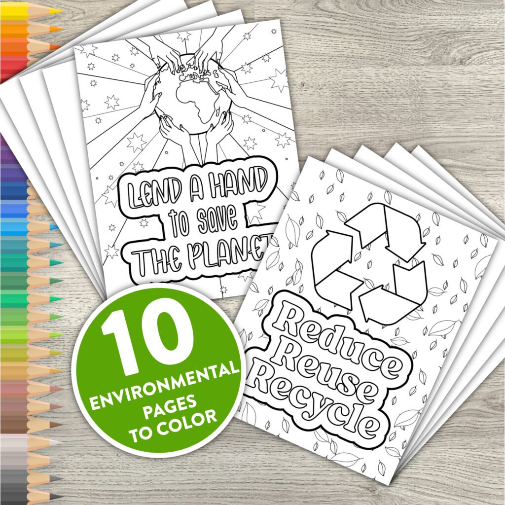 Environmental Adult Coloring Pages | Printable Phrases Lettering ...