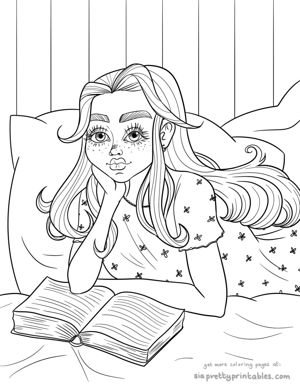 Free Monthly Coloring Page | Sia Pretty Printables